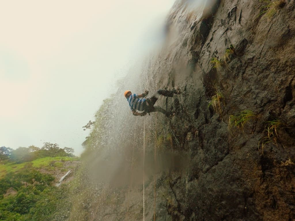 Waterfall Rappelling At Dudhiware From Pune