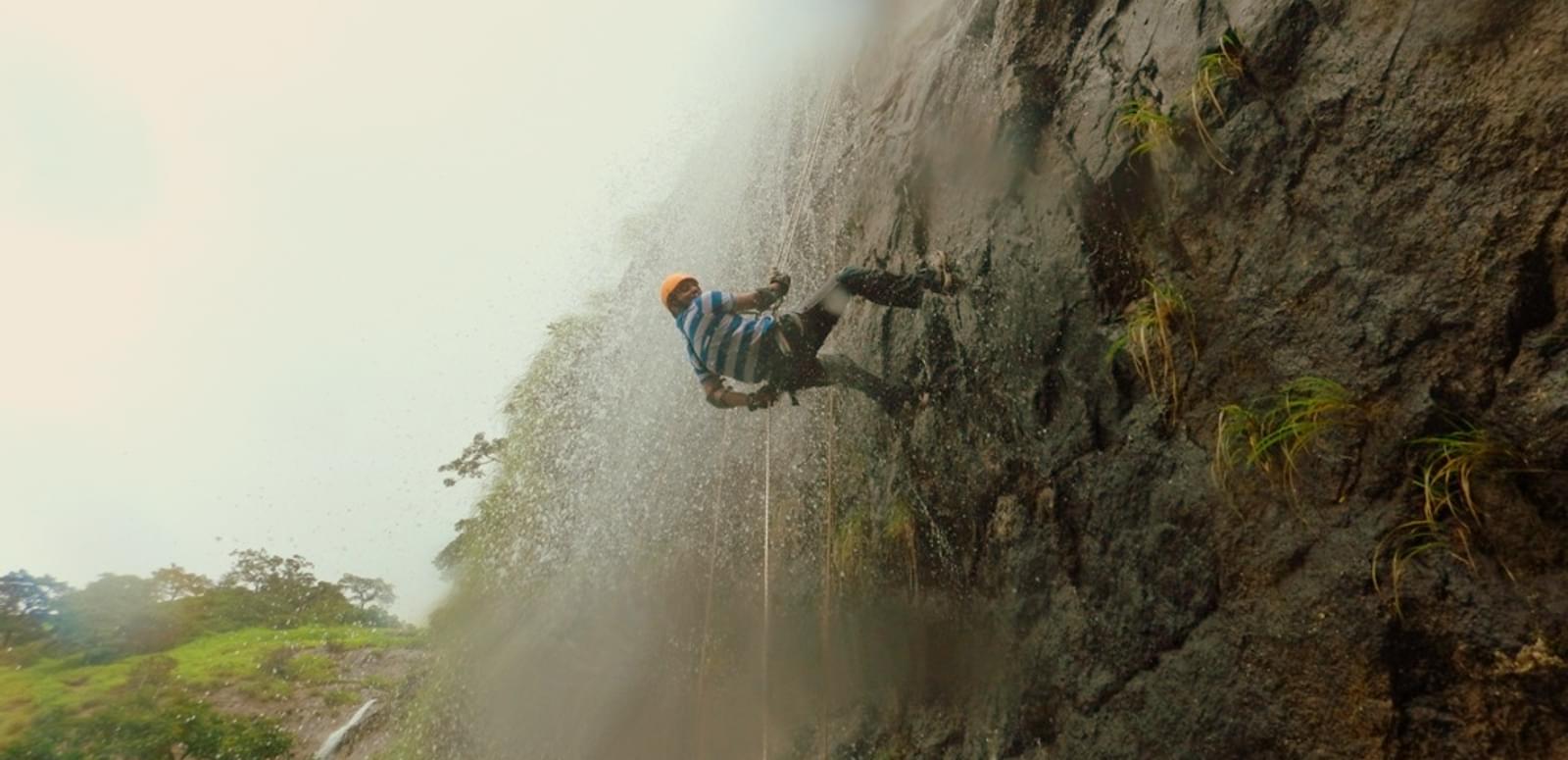 Waterfall Rappelling At Dudhiware From Pune