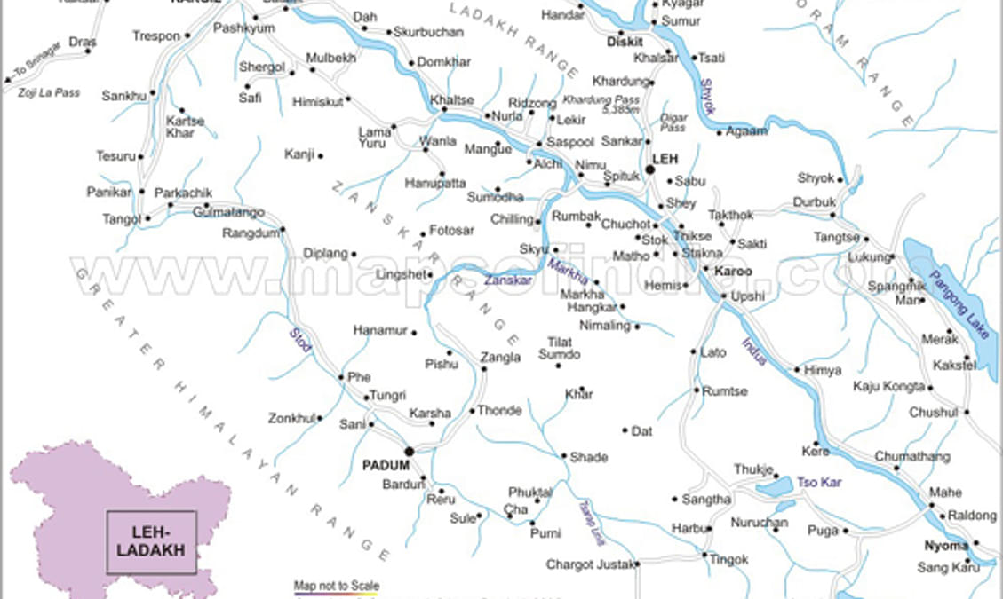 Leh Ladakh Maps : Detailed Road Maps Of Ladakh