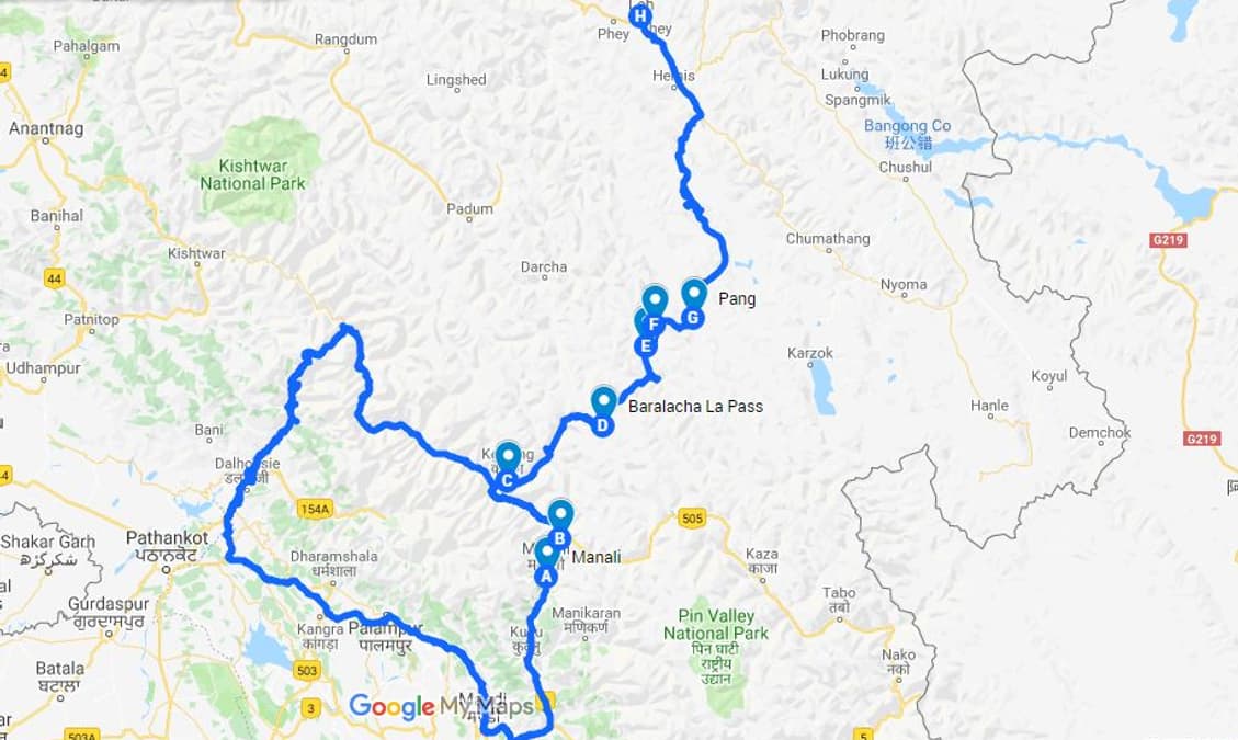 Leh Ladakh Maps : Detailed Road Maps Of Ladakh