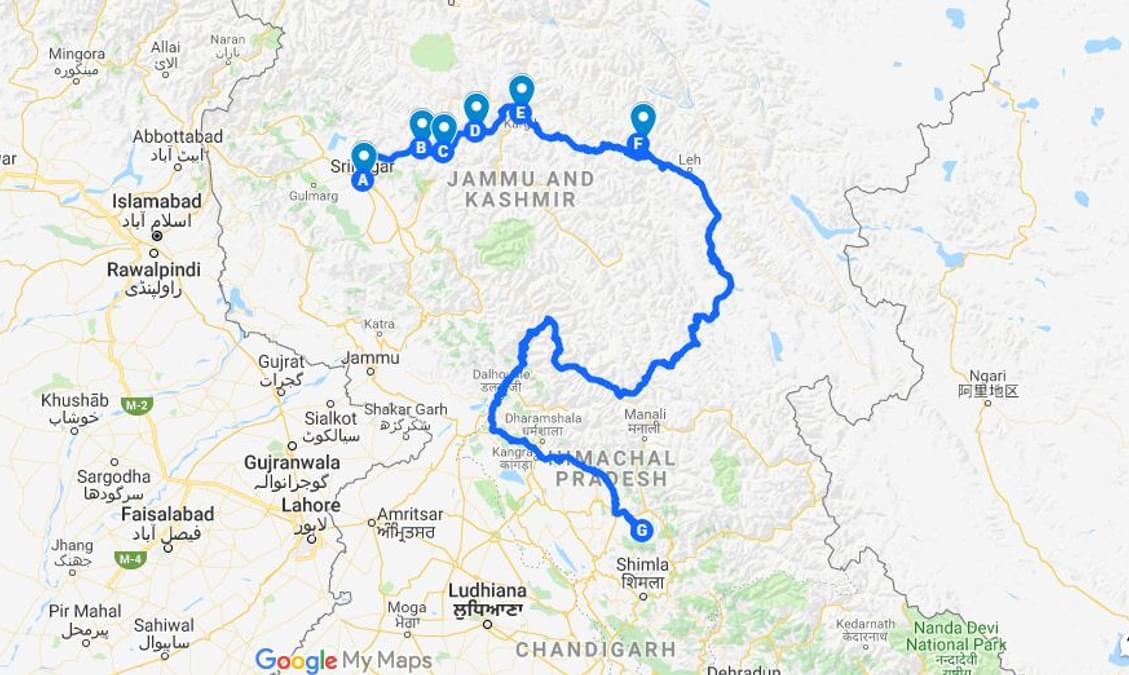 Leh Ladakh Maps : Detailed Road Maps Of Ladakh